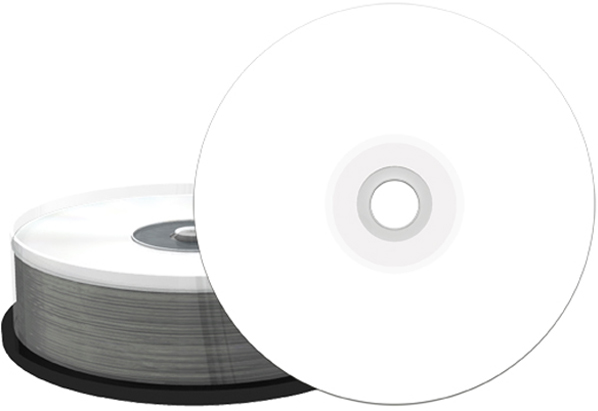 25 MediaRange CD-R 800MB/90Min/48x Bedruckbar Spindel InkJet Printable ...